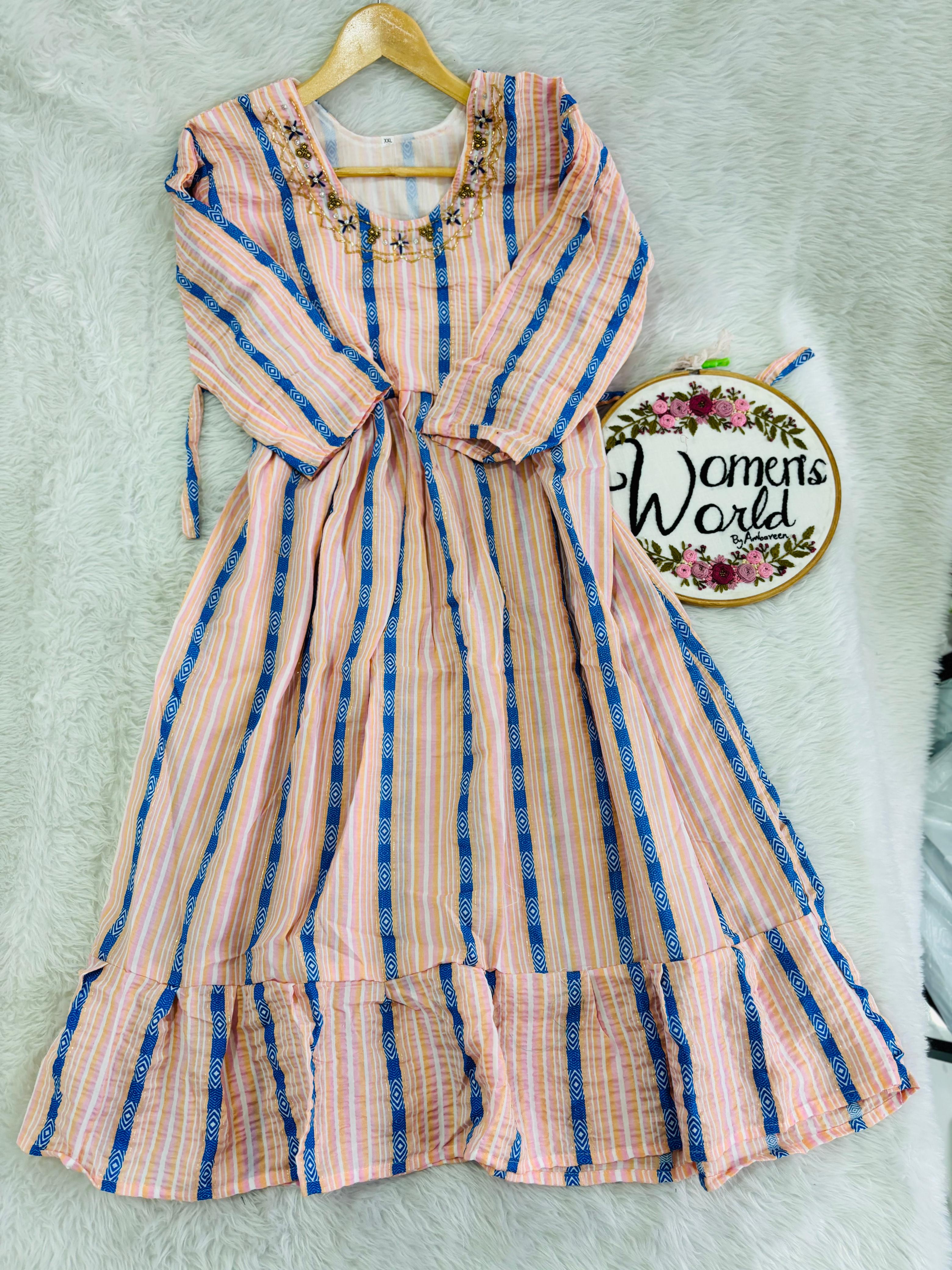 Handwork cotton gown – Womens world by ambareen